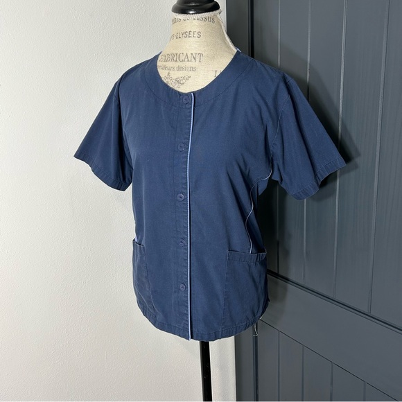 Dickies | Tops | Dickies Navy Button Down Scrub Top | Poshmark